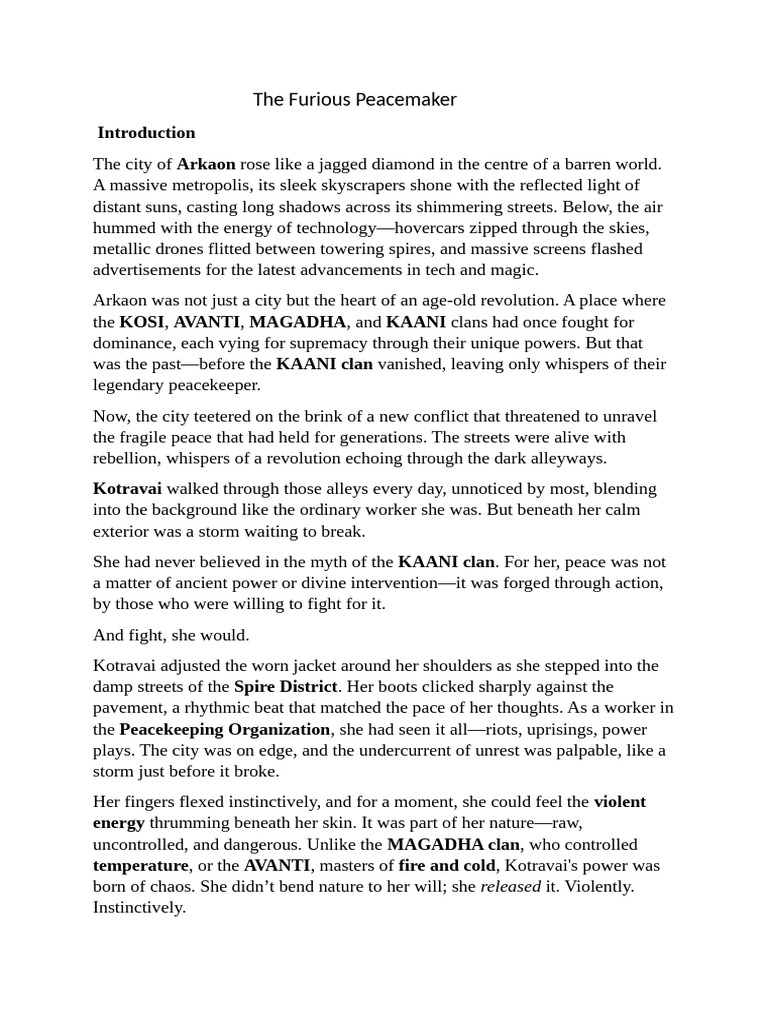 The Furious Peacemaker | PDF