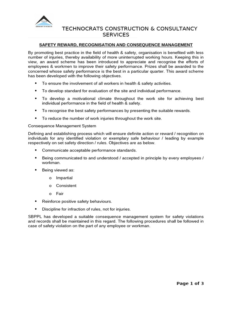 Consequence of Management | PDF | Safety | Occupational Safety And Health