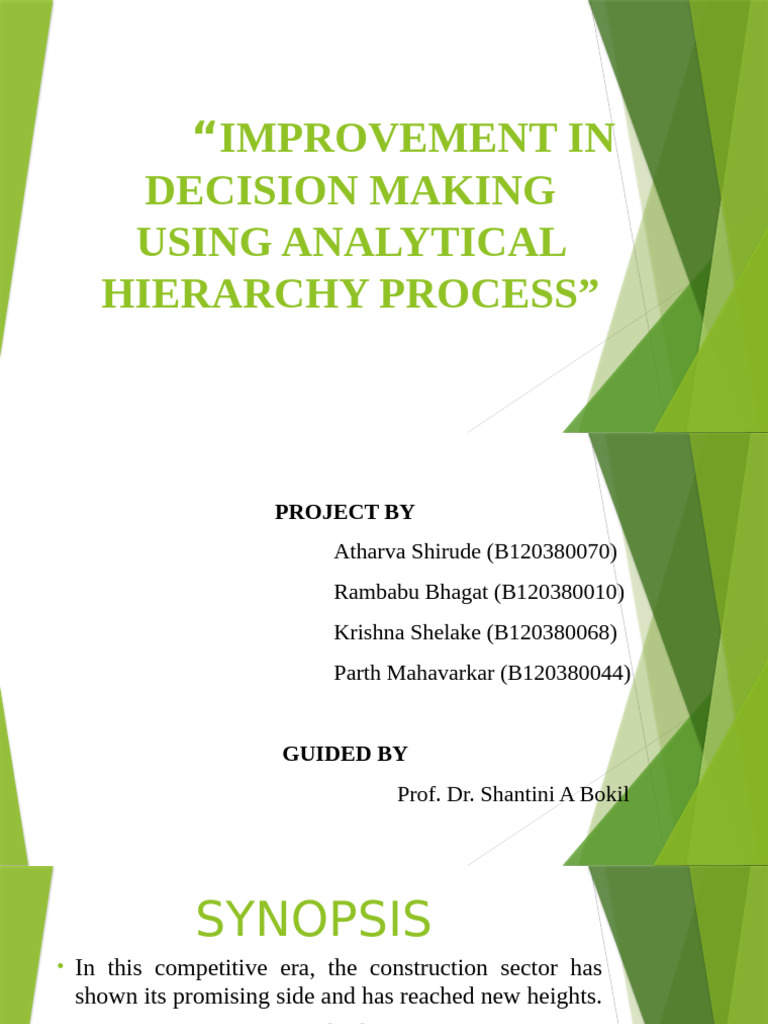 IMPROVEMENT IN DECISION MAKING Revised | PDF | Decision Making | Business