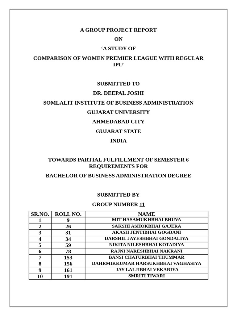 Final Project TY | PDF | Cricket | Summer Sports