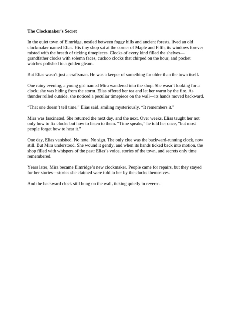 The Clockmaker | PDF