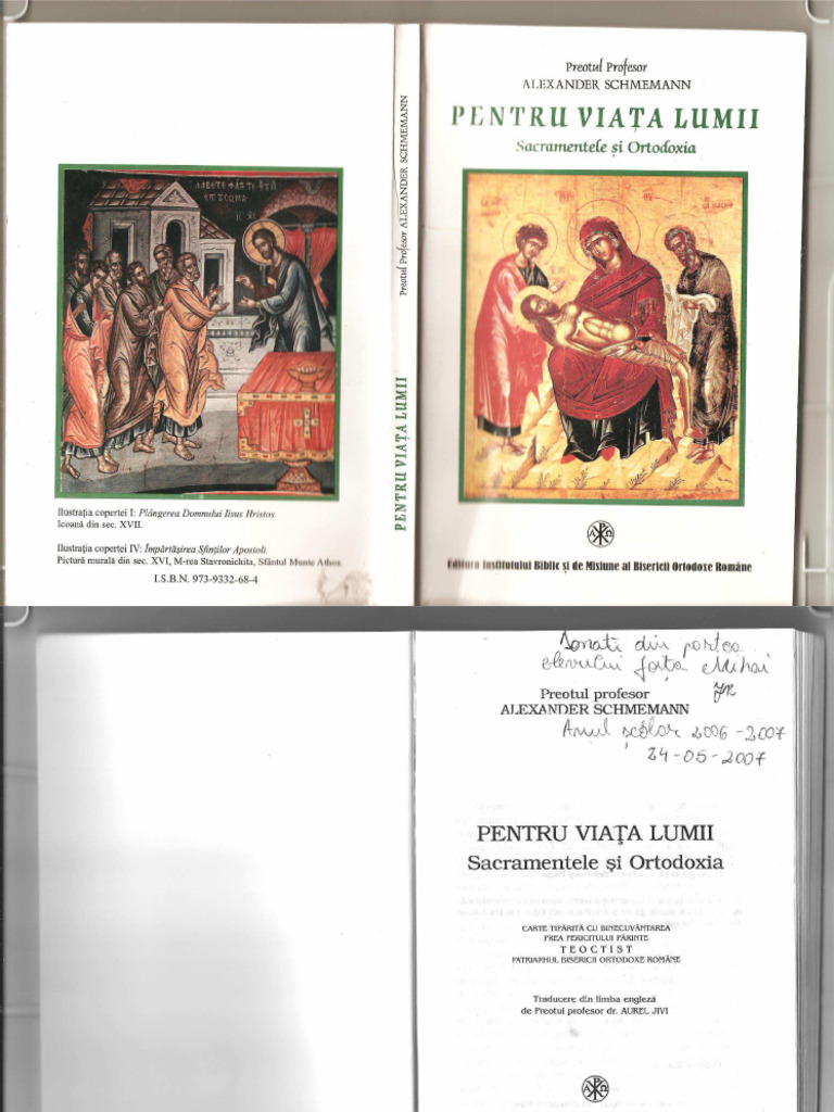Pentru Viata Lumii Alexander Schmemann | PDF