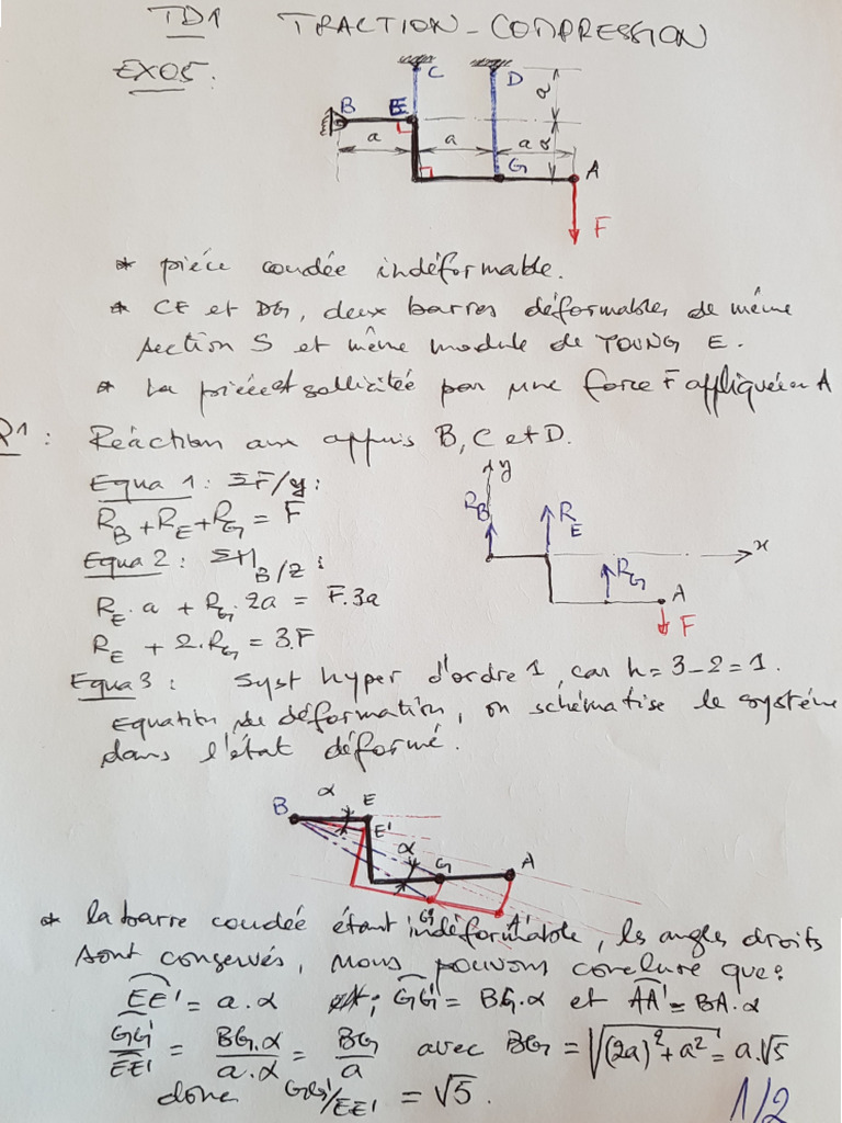 TD 1 Ex 05 RDM Traction | PDF