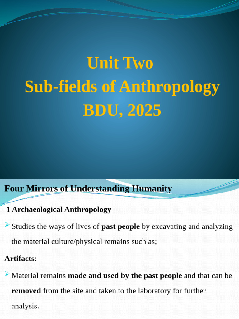 SoAn 1012 ppt Unit 2 (1) (1) | PDF | Anthropology | Race (Human Categorization)
