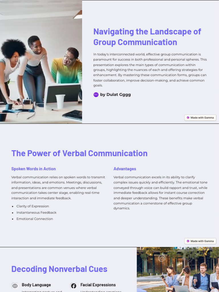 Navigating The Landscape of Group Communication | PDF | Communication ...