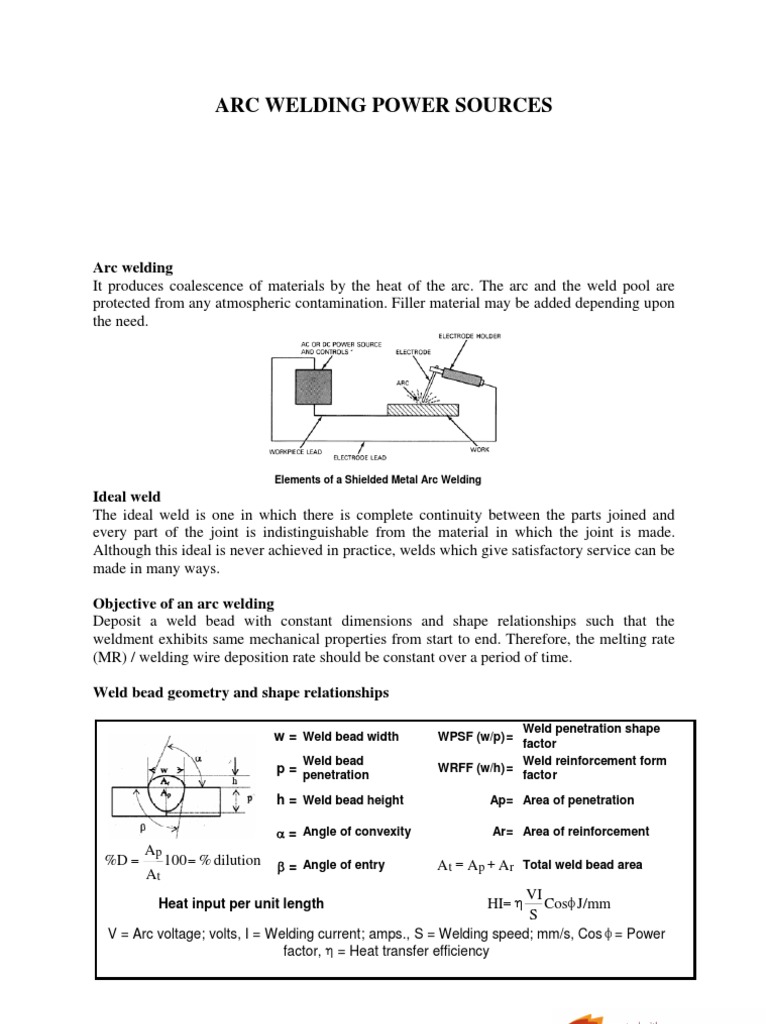 Arc Welding Power Sources | PDF | Rectifier | Welding