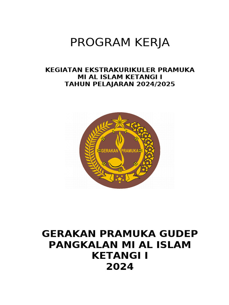 Program Kerja Pramuka 2024 2025 | PDF