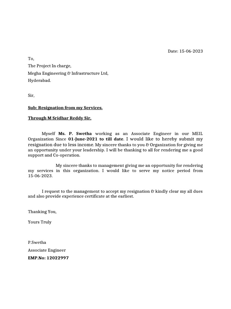 Resignation | PDF