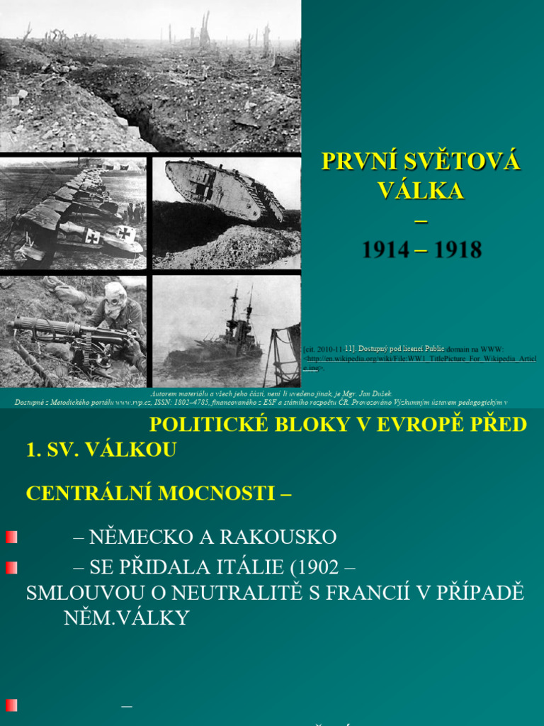 Svetova Valka 1914-1918 | PDF