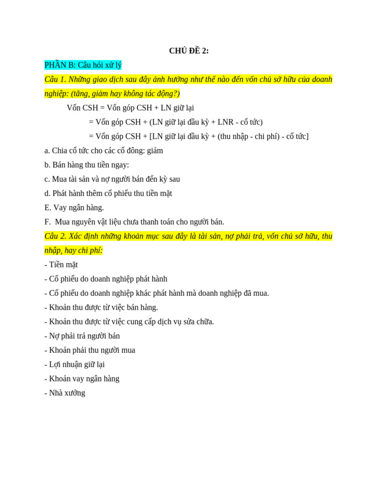 Bài tập NLKT | PDF