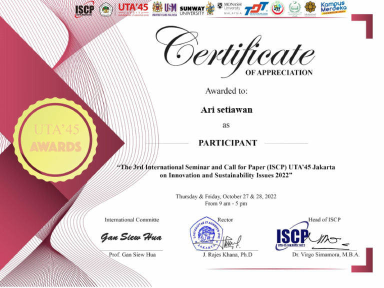Sertifikat Ari Setiawan | PDF