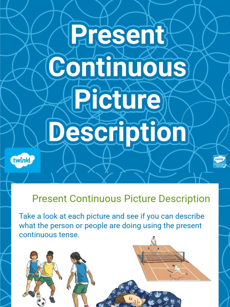 Present Continuous Picture Description | PDF
