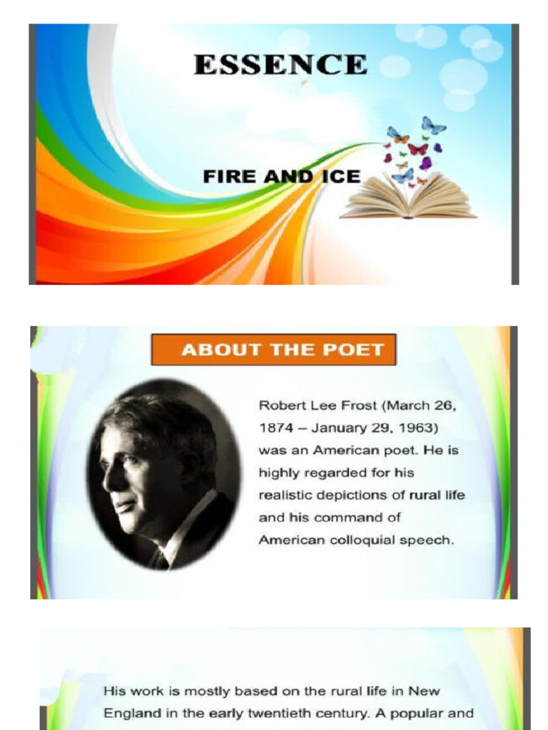 Poem 2..fire and Ice | PDF