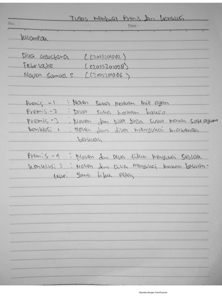 Tugas Kelompok Logika Samar | PDF