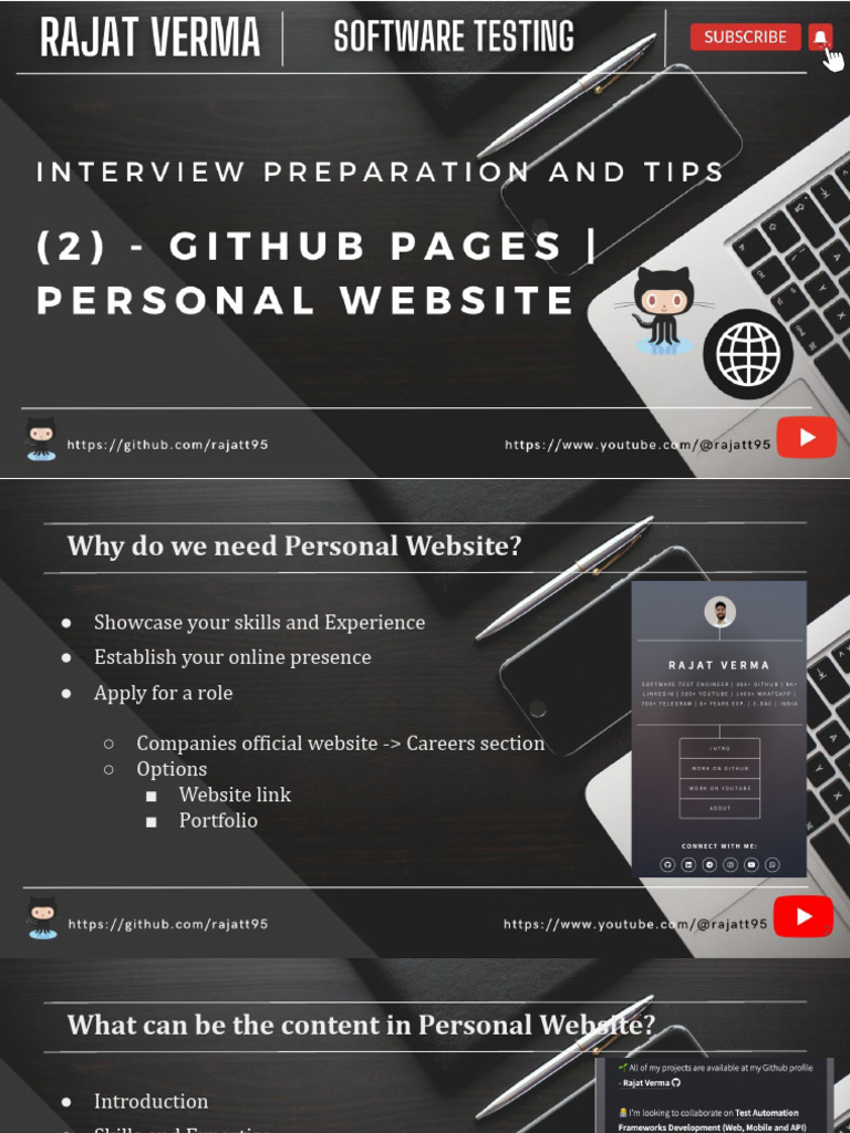 02 Youtube Playlist Interview Preparation and Tips 02 Portfolio | PDF
