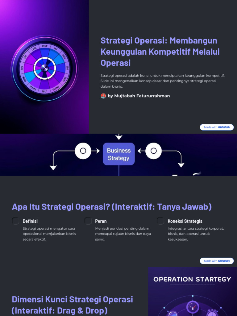Strategi Operasi Membangun Keunggulan Kompetitif Melalui Operasi | PDF