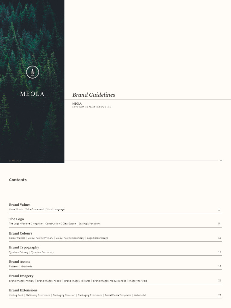 1 Meola - Brand Guidelines - v1 - Lo | PDF | Sans Serif | Serif
