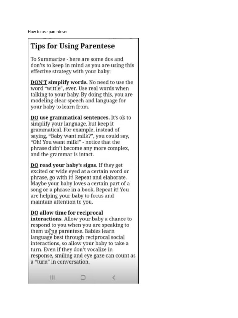 How To Use Parentese | PDF