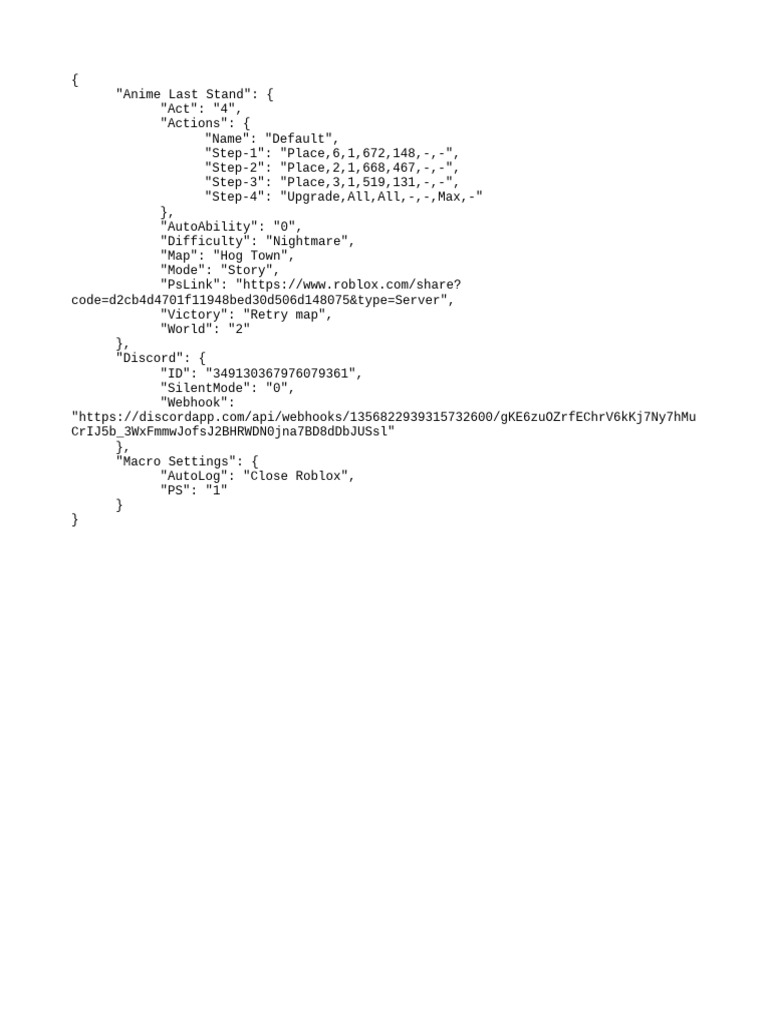 Macro Settings | PDF