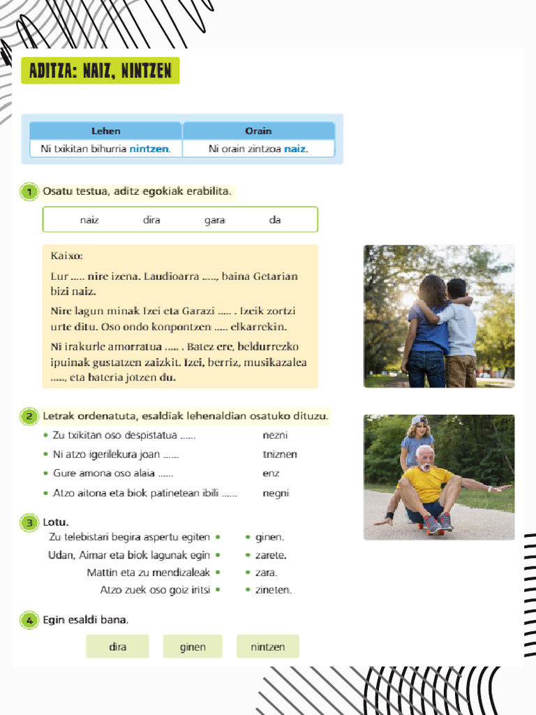 Bikoteka lana (Naiz, Nintzen eta hizki larriak) | PDF