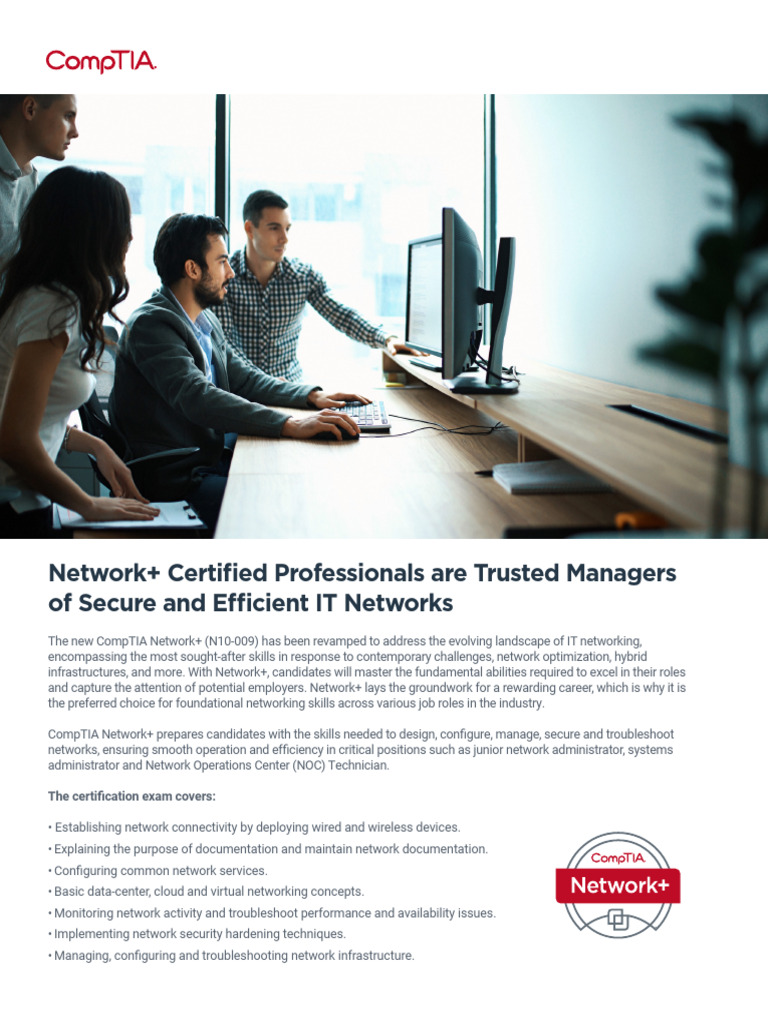 Network Exam Objectives Comparison Flyer | PDF | Computer Network ...