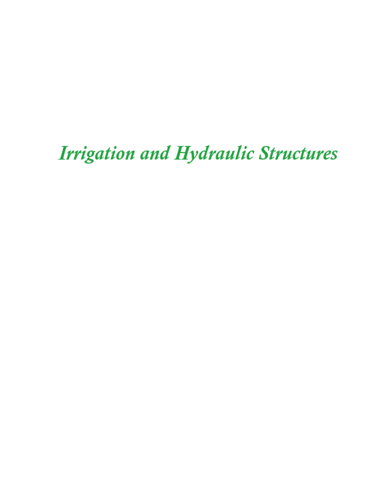 Irrigation and Hydraulic Structures | PDF | River | Canal