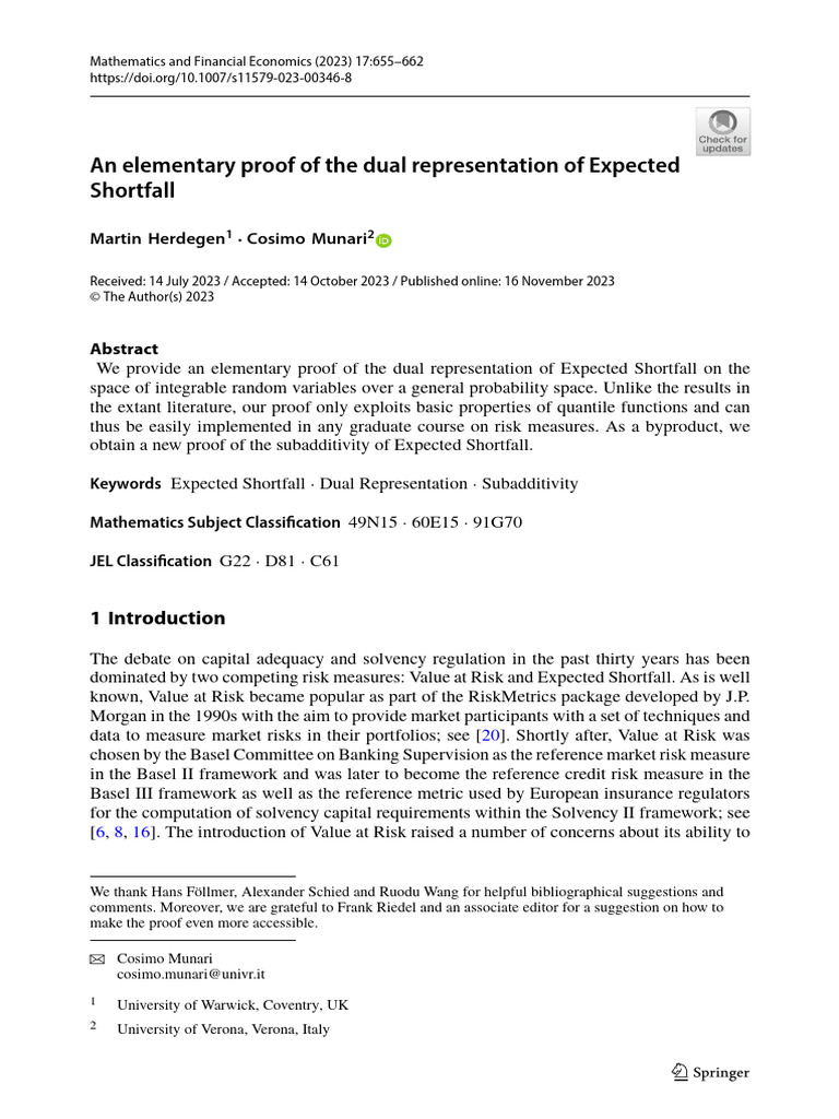 An Elementary Proof of The Dual Representation of Expected!!!!!!!!!!!!!! | PDF | Random Variable ...