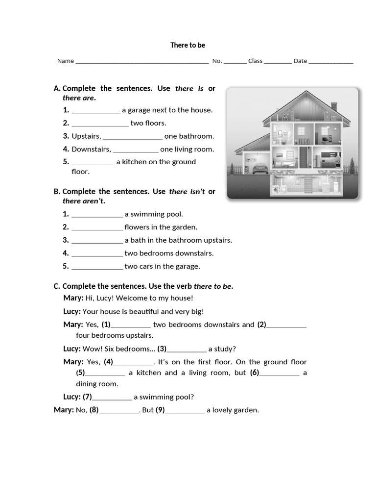 Using "There is" and "There are" in Sentences | PDF