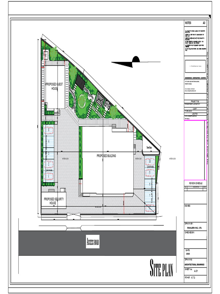 Maitama Residential Building Working Drawing | PDF | Interior Design | Room