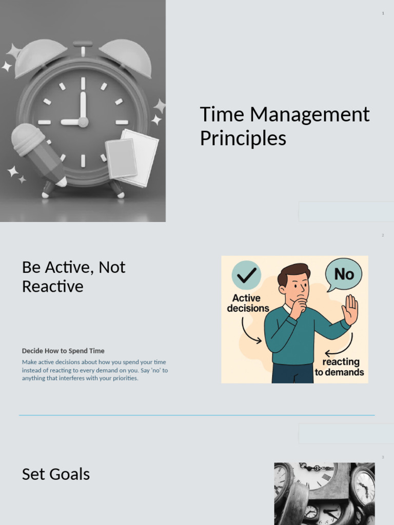 Time Management Principles (Section-2) 1 | PDF | Time Management | Professional Skills
