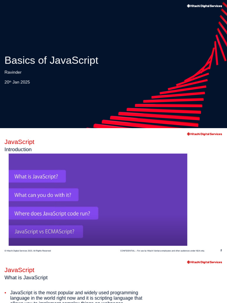 Basics of JavaScript_Ravinder Kalakanti | PDF | Java Script | Data Type