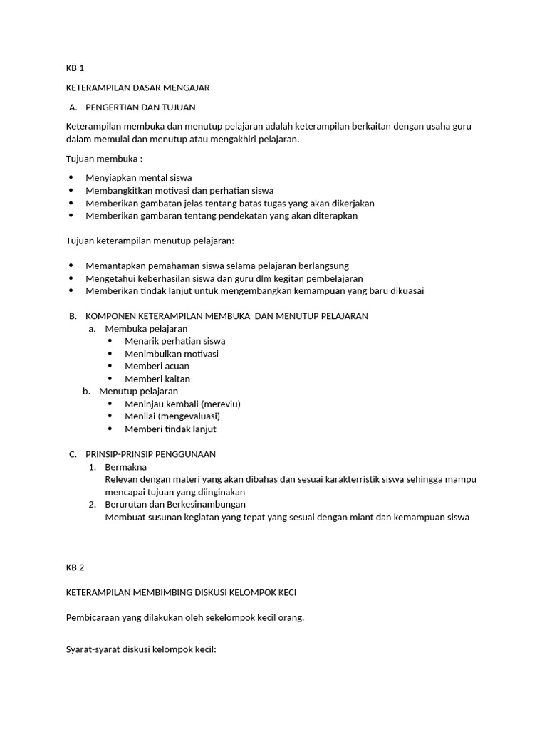 MODUL 8 KB 1 & KB 2 | PDF