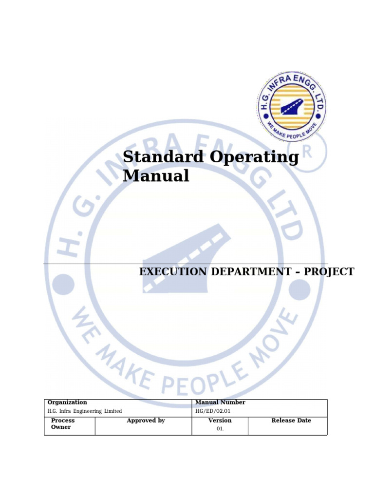SOP-Site Execution Methodology | PDF | Concrete | Road Surface