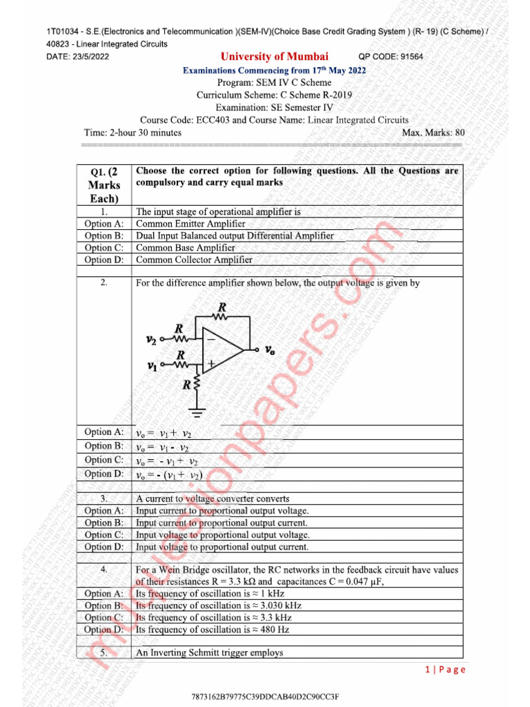 Lic | PDF | Operational Amplifier | Telecommunications Engineering