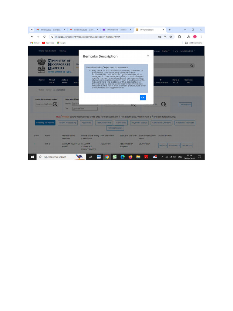 SH-8 Resubmission Remarks | PDF