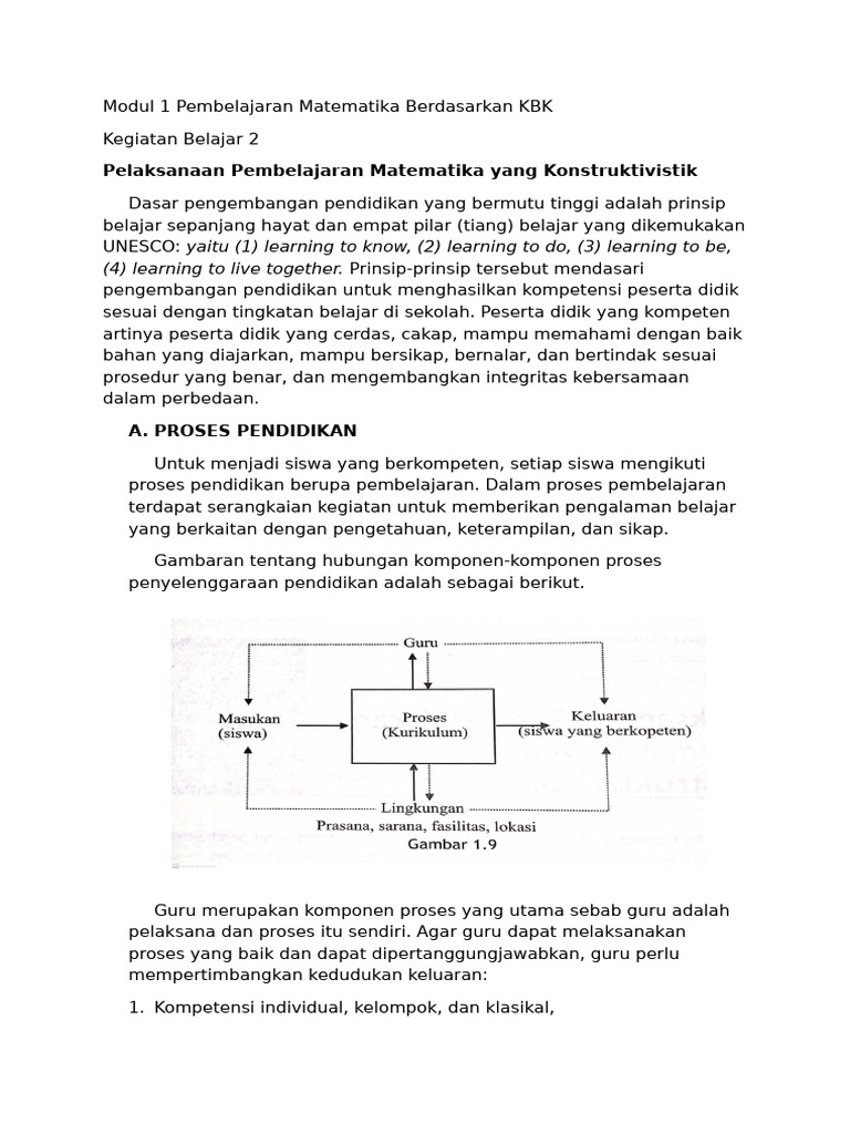Rangkuman Modul 1 KB 2 - Matematika | PDF