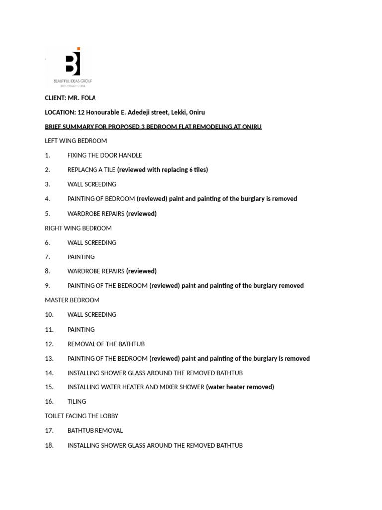 BRIEF SUMMARY - CLIENT FOLA - Reviewed | PDF