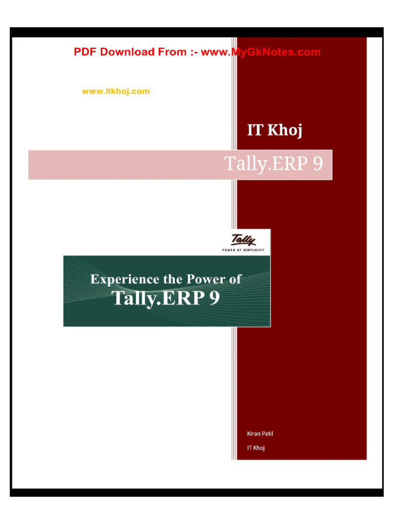 Tally erp 9 | PDF