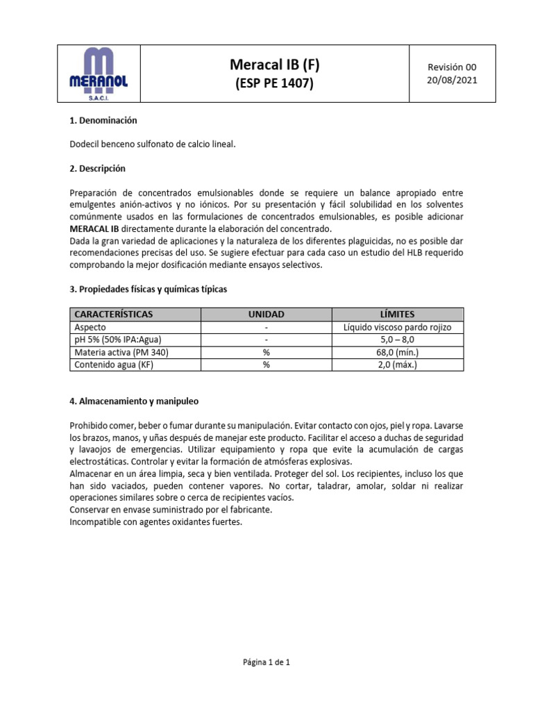 HT 1407 Meracal IB (F) Rv0 | PDF