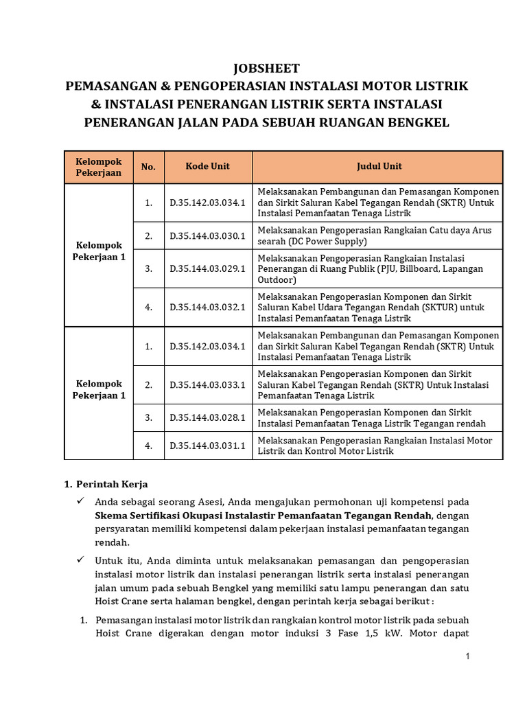 Lampiran Jobsheet Titl 2025 - Skema Level Ii - Fix | PDF