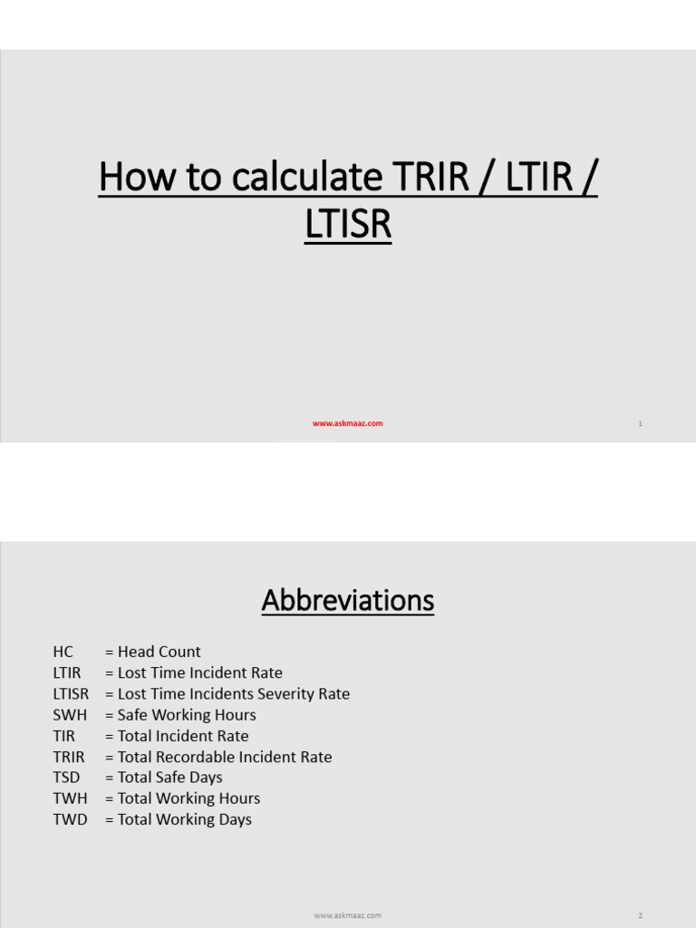 How To Calculate LTI | PDF