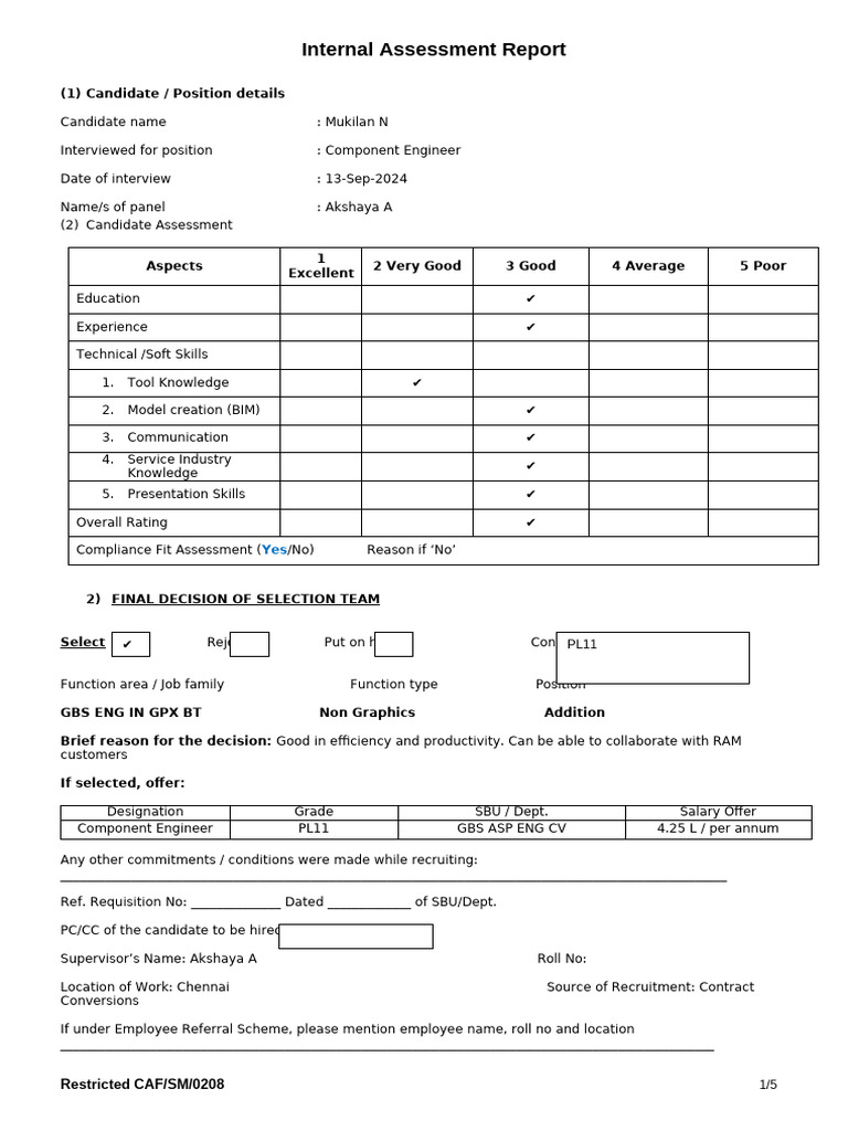 Mukilan N - Internal Assessment Sheet - Sep'24 - Template | PDF ...