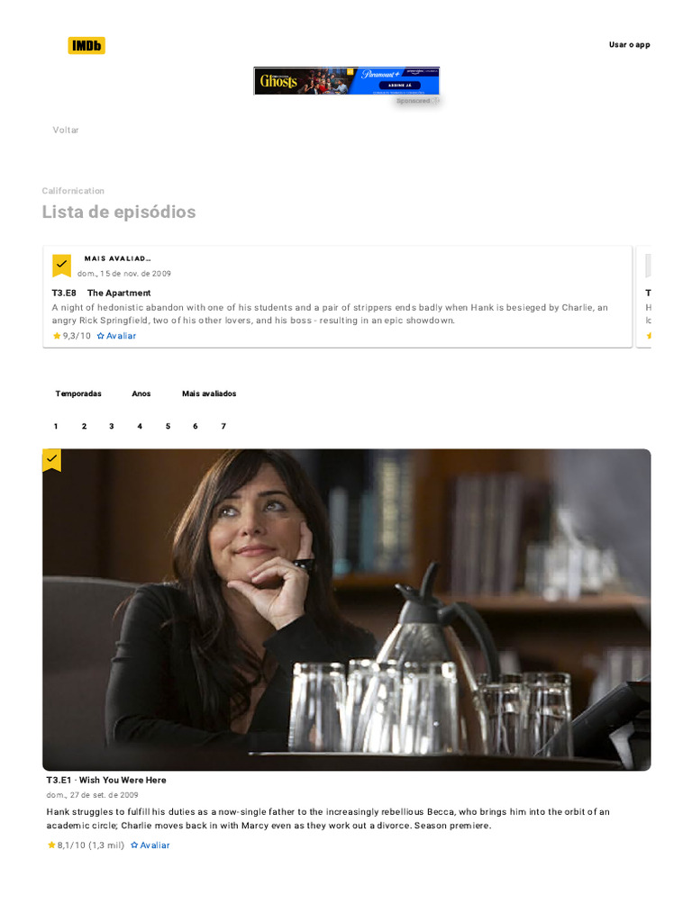 Californication (Série de TV 2007-2014) - Lista de Episódios 3a Temp ...