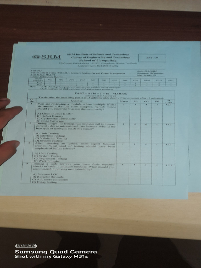 SEPM Morning Shift Papers 30 April 2025 | PDF