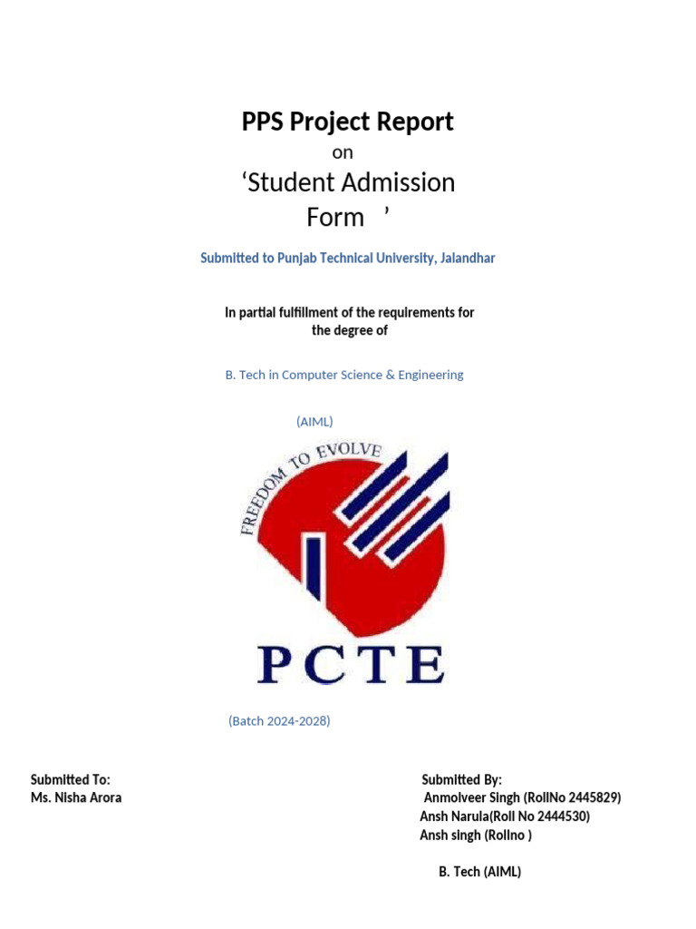 PPS - Project - Report - Aiml | PDF | Input/Output | Computer Architecture