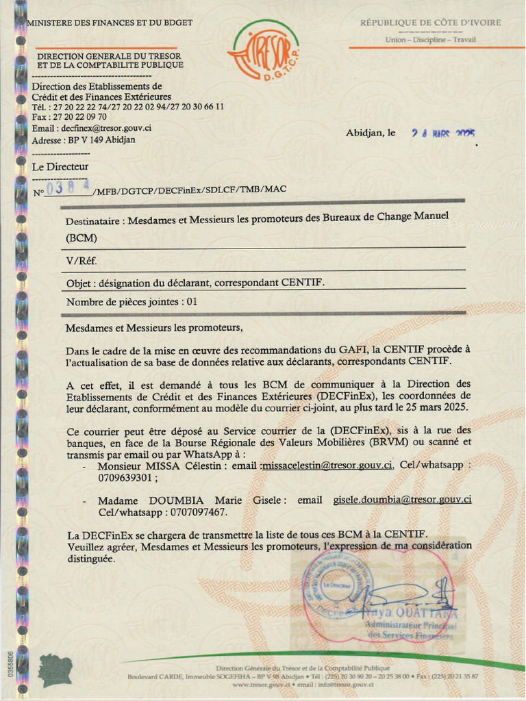 Designation Du Declarant | PDF