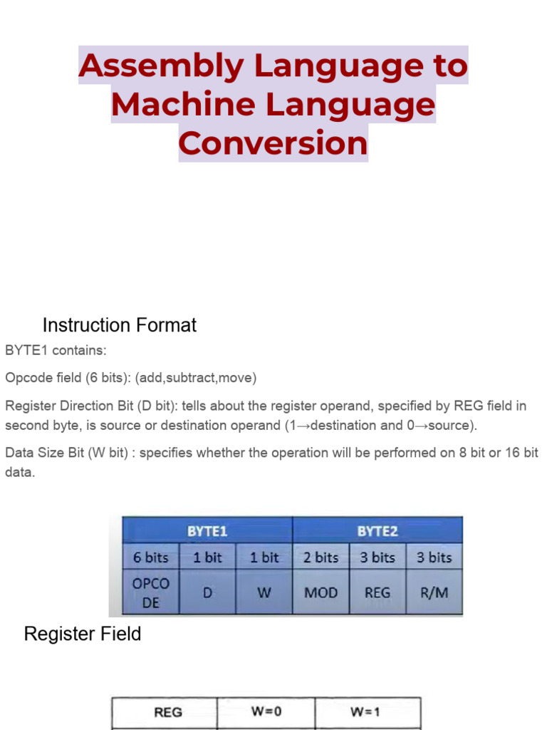 Assembly Language To Machine Language | PDF