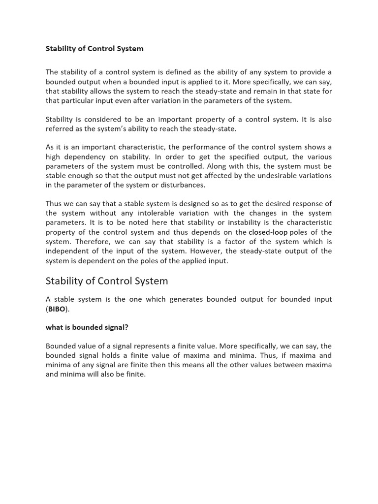 Stability of Control System - Routh Criterian | PDF | Stability Theory | Applied Mathematics