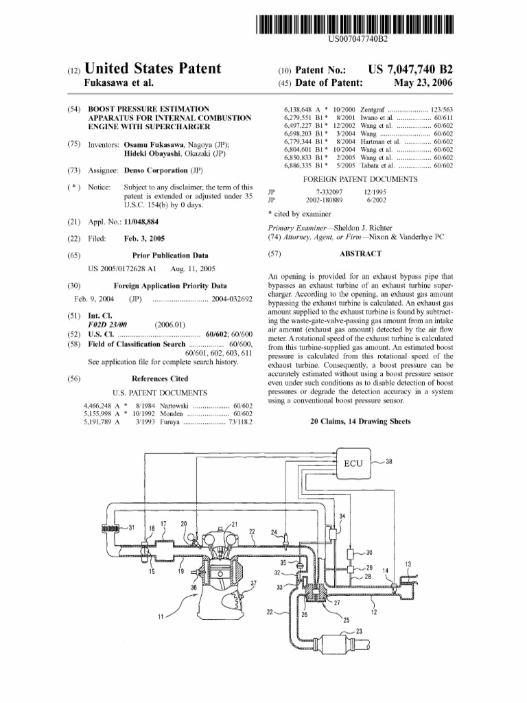 Boost Pressure Estimation Apparatus For Internal Combustion Engine With ...