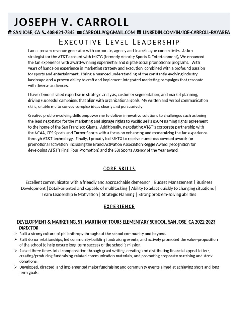 Joseph v. Carroll April 2025 | PDF | Marketing | At&T